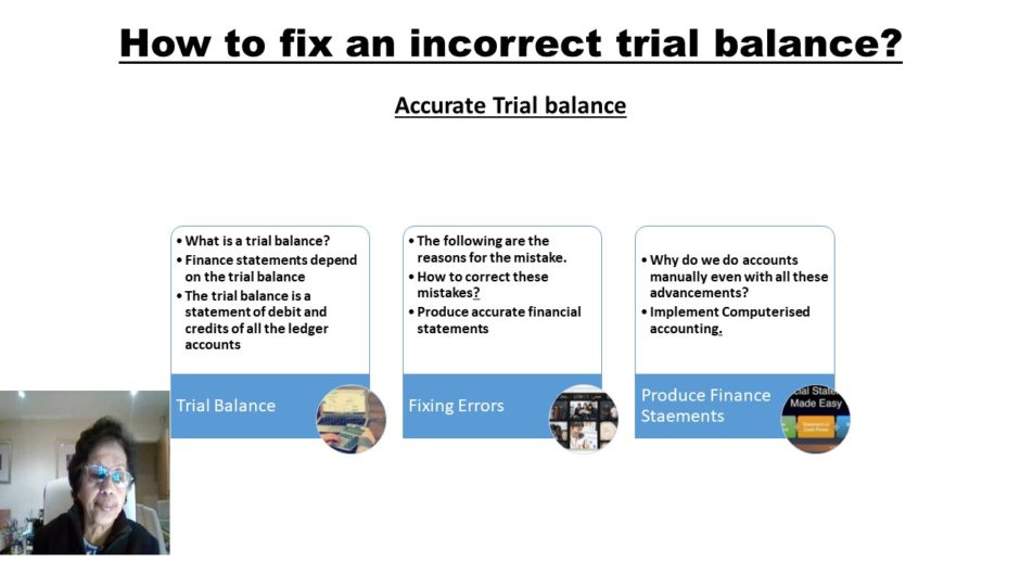 How to fix an incorrect trial balance Photo - SAT ACCOUNTS